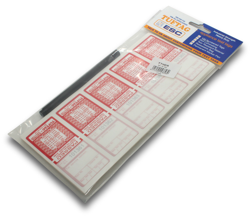 Elecsupp Tuftag Test tags heavy duty Red — Scott Electrical