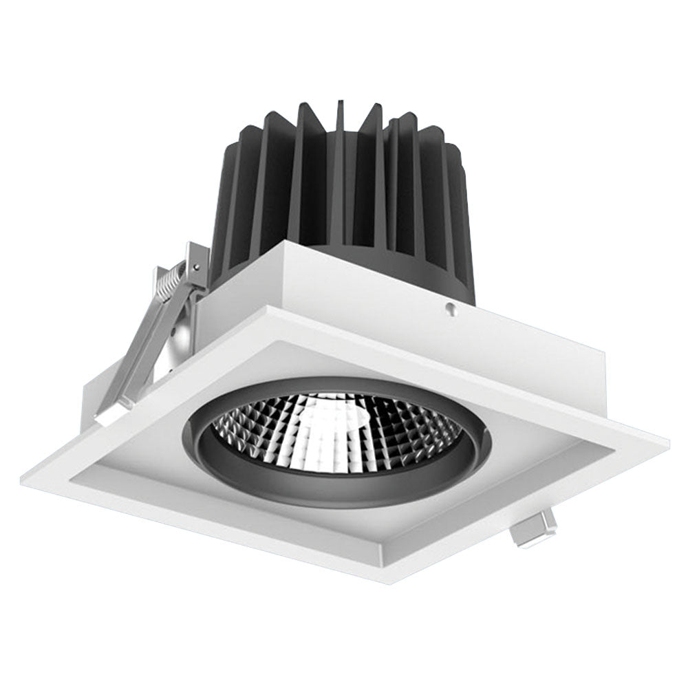 PROLUX LIGHT RECESS 30W TILT CUT OUT 160X160 WHITE 4K 175X175X125 DOWN ...