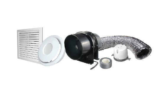 Vynco VAF150 FAN 150mm 1x Reacher grille and light 1x Fixed grille Max ...