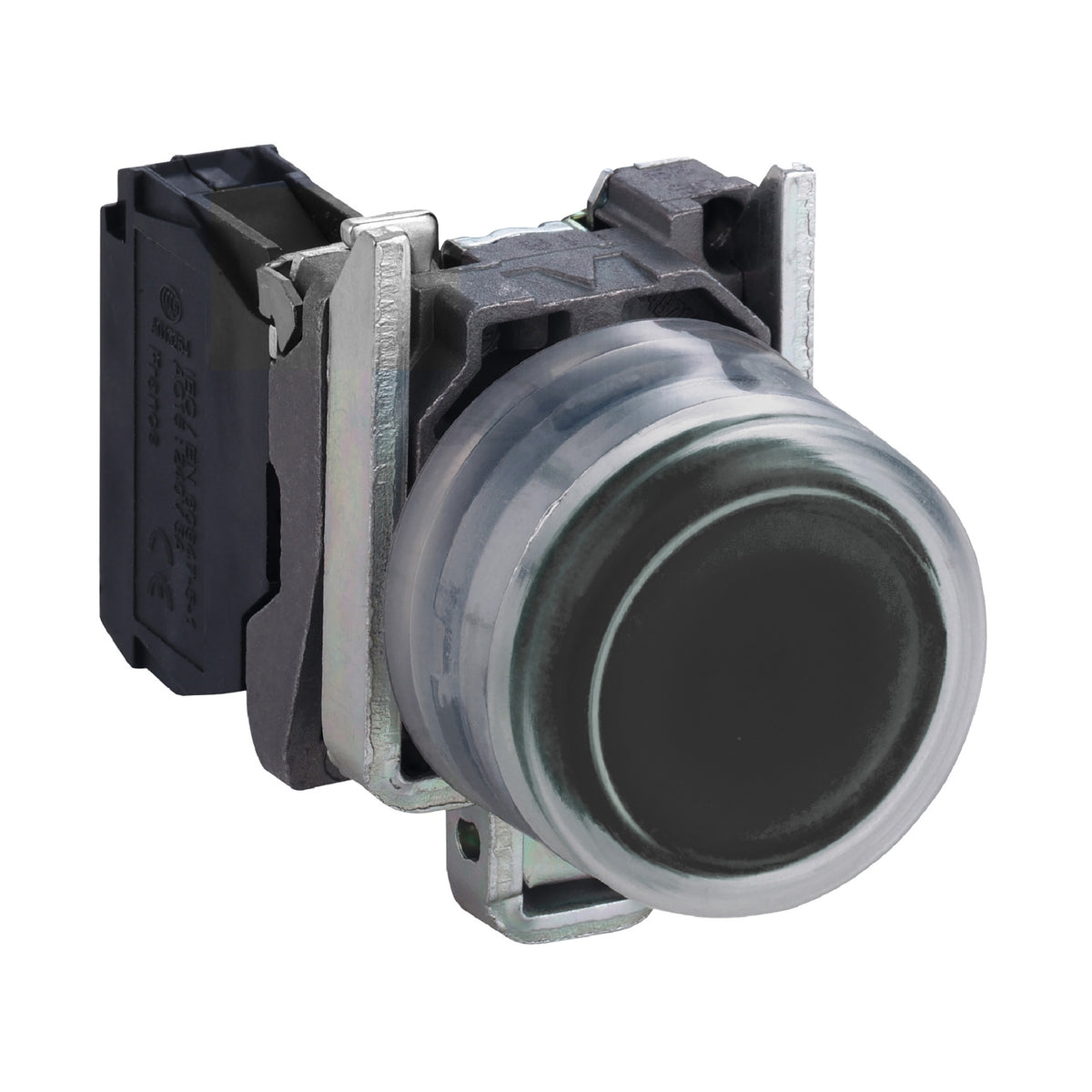 Schneider Harmony XB4, Push button, metal, projecting, black, 22mm, sp ...