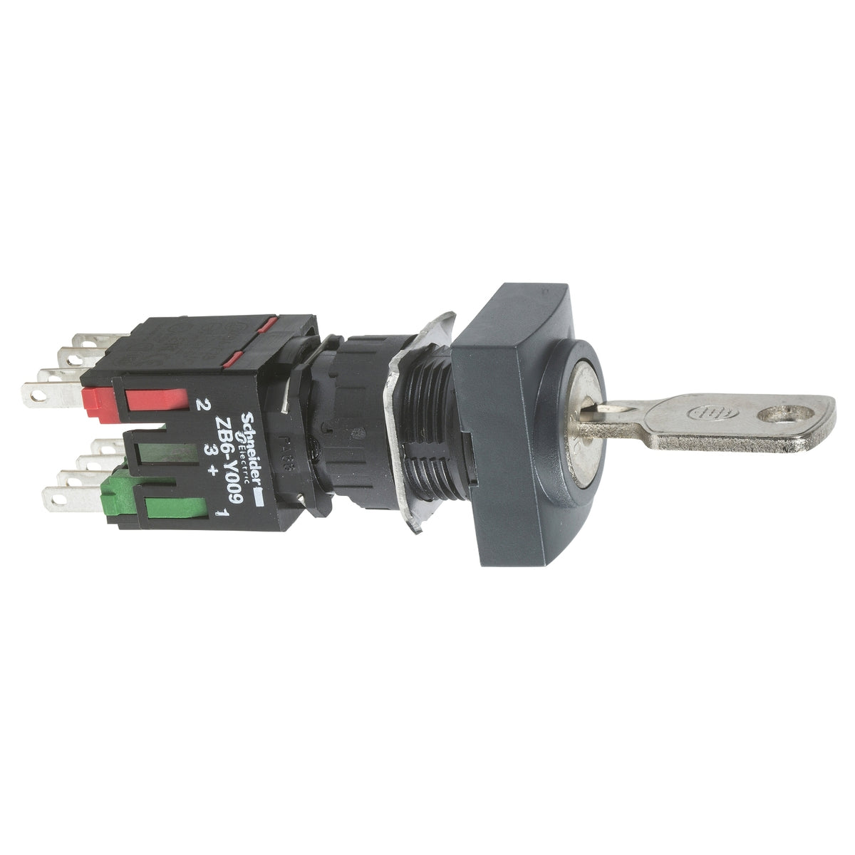 Schneider Complete selector switch, Harmony XB6, black rectang 16mm 2 — Scott Electrical