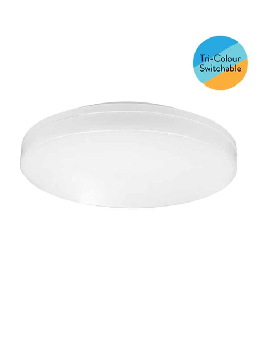 EUROTECH 280mm LED ROUND CEILING BUTTON WHITE 3000K/4000K/6000K 230V L ...