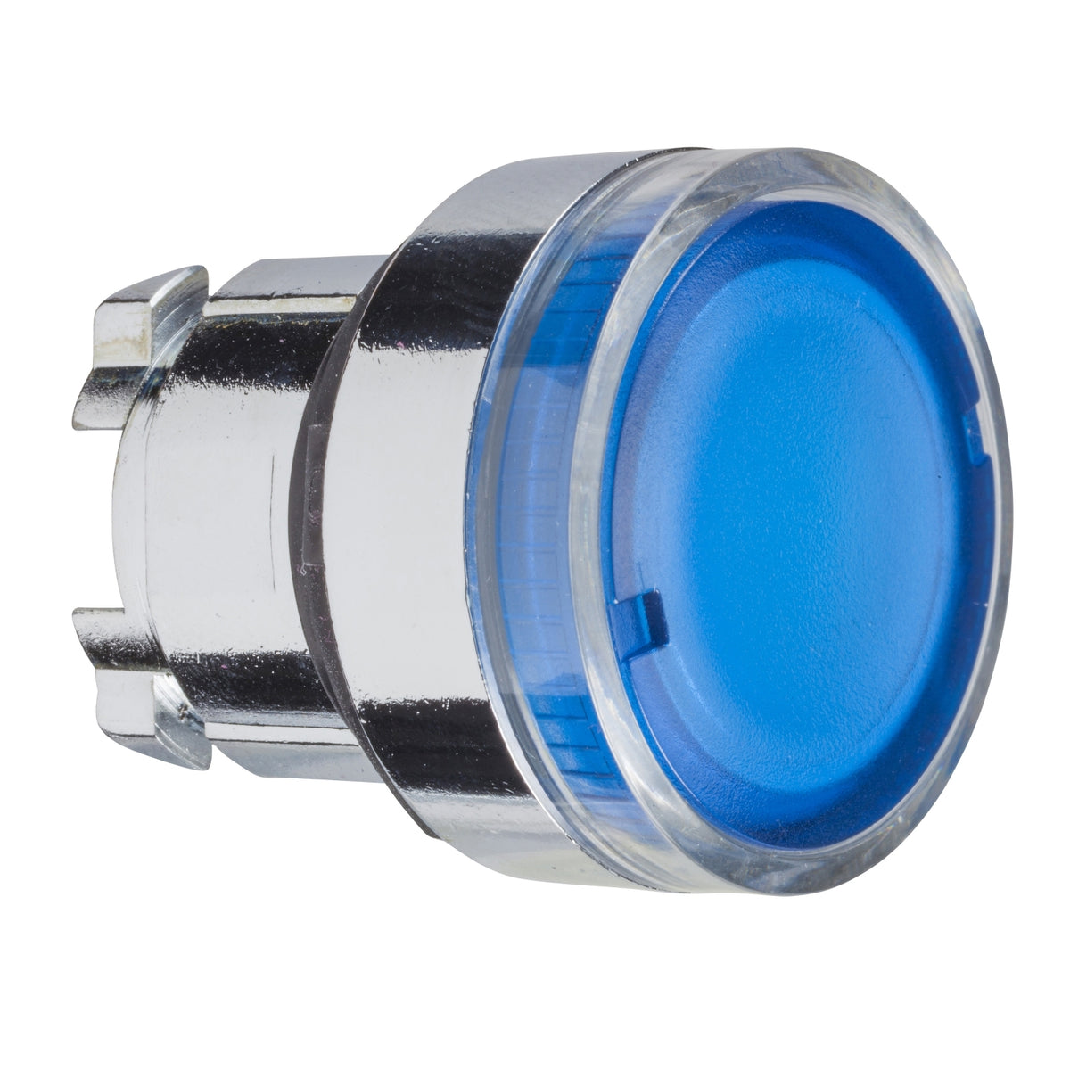 Schneider Harmony XB4, Illuminated push button head, metal, flush, blu — Scott Electrical