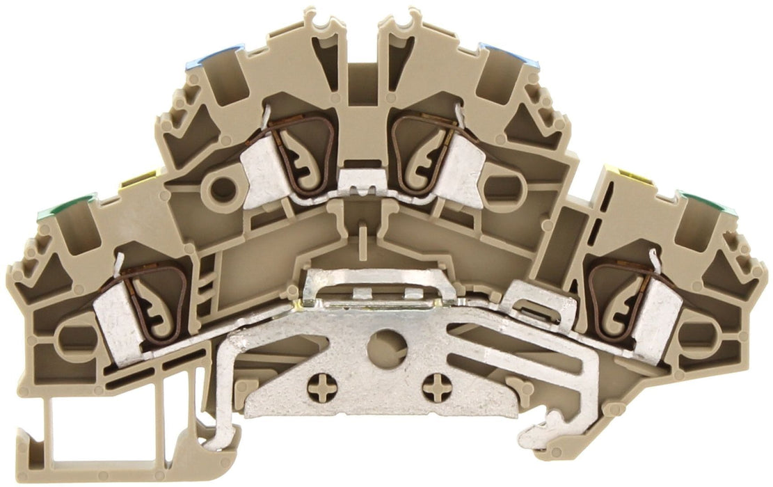 Conta-Clip Dual Level 2.5mm Spring Clamp Terminal Block - Neutral & Ea ...