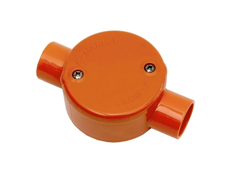 Marley Junct/box 20mm 2 way orange 22.20O — Scott Electrical