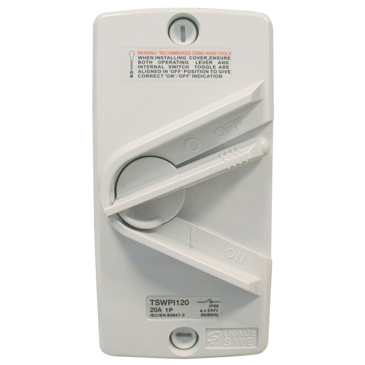 Tradesave Weatherproof Isolator 1 Pole 240V 20A Grey Heavy Duty — Scott ...